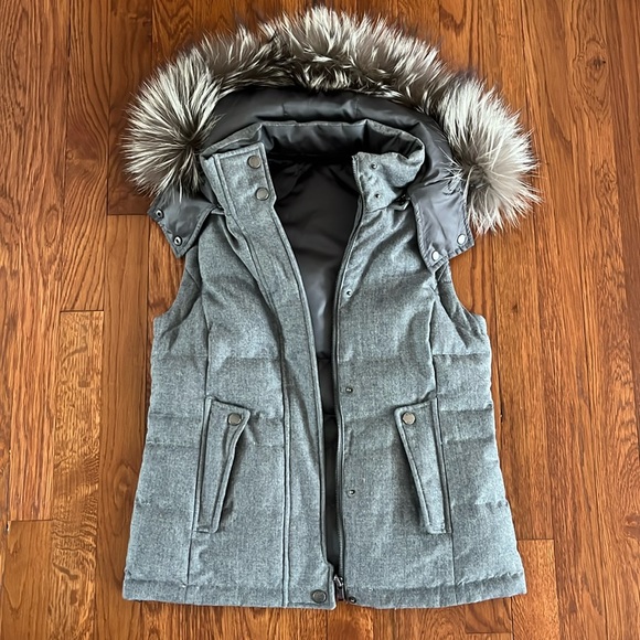Tumi | Jackets & Coats | Tumi Wool And Cashmere Down Vest Silver Fox ...